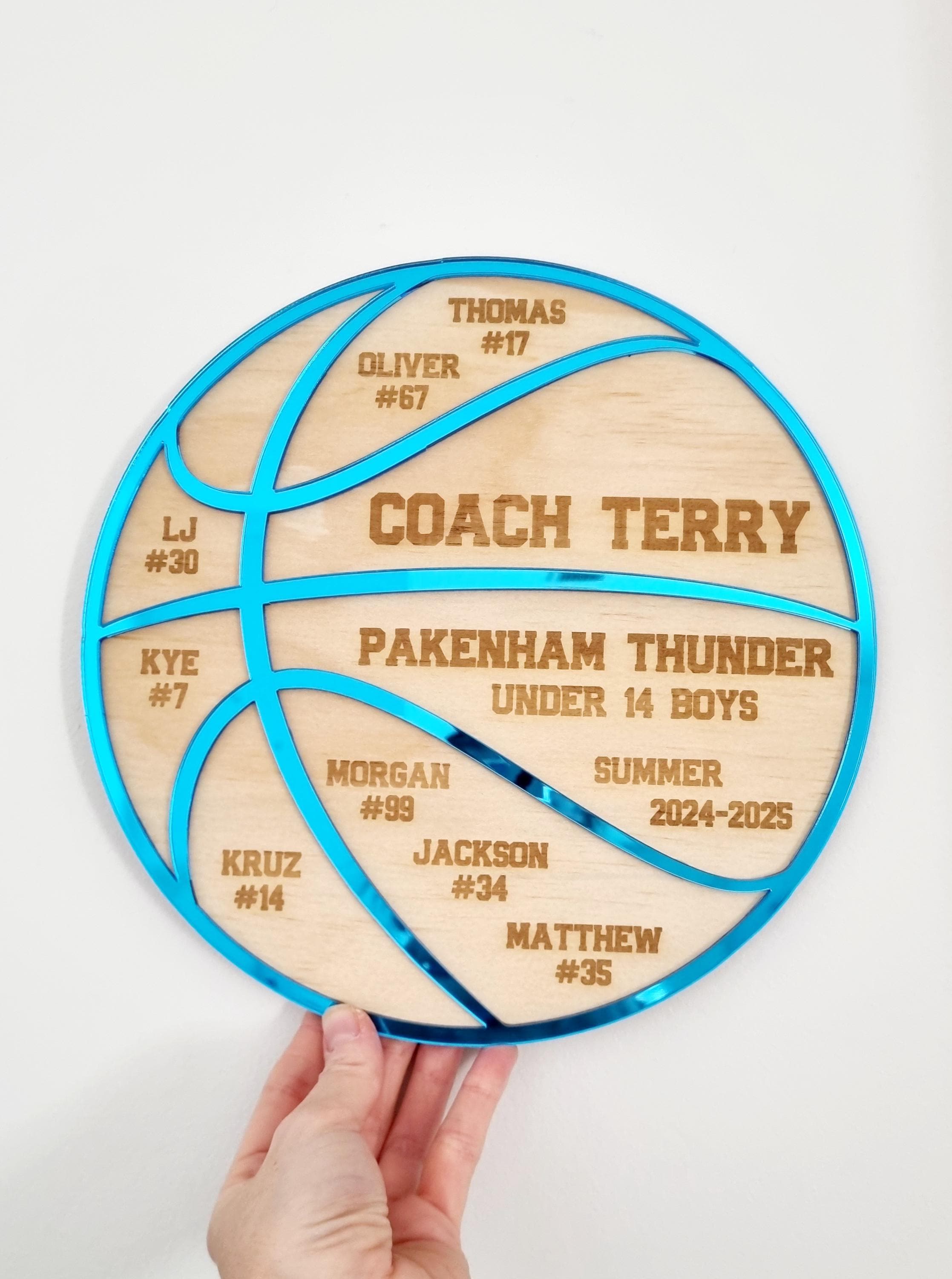 Personalised Basketball Coach Plaque, Basketball Team Gift, Custom ...
